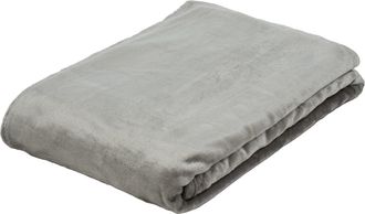 Gözze Wohn- und Kuscheldecke, Memphis, Hohes Stoffgewicht 300 g/m², 220 x 240 cm - Silber