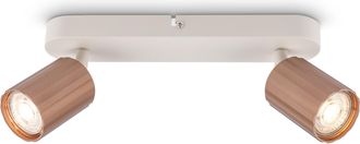 Briloner Deckenlampe mit Riffeln, schwenkbar, GU10, max. 9 W, Deckenleuchte, Lampe, Wohnzimmerlampe, Schlafzimmerlampe, Küchenlampe, Deckenstrahler, Deckenbele