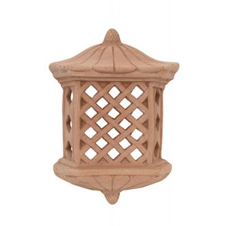 Biscottini International Au&szlig;enlaterne aus Terrakotta, 35 x 25 x 10 cm, Laternen f&uuml;r den Au&szlig;enbereich, Kerzenhalter, hergestellt in Italien, Laternen f&uuml;r Gartenbeleuchtung