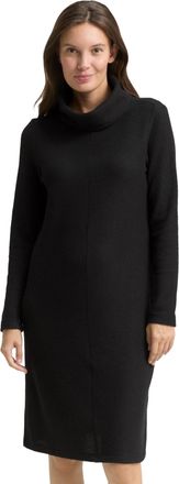 Tom Tailor Damen 1048798 Cosy Kleid mit Waffelstruktur, 14482-Deep Black, 44