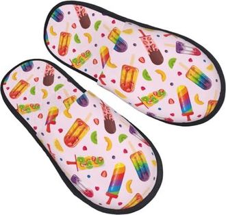 Generic Pantoufles De Voyage Glace &Agrave; LEau De Dessin Anim&eacute; Cozy Hiver Pantoufles Lavables Chaussons Pour Int&eacute;rieur Camping Spa M