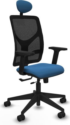 Piqueras y Crespo B&uuml;rostuhl mit Kopfst&uuml;tze, 2D-Armlehnen, h&ouml;henverstellbare Lendenwirbelst&uuml;tze und festes Kopfteil, ausgestattet mit Syncro/Traslack und Schneideschaum,