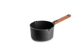 Woll Eco Logic QXR Casserole &agrave; sauce, inductive, diam&egrave;tre 18 cm, hauteur 10 cm, 2 l, avec manche en bois amovible durable, convient pour tous les types de 