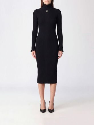 Elisabetta Franchi Robe midi slim fit en maille avec col roul&eacute;
