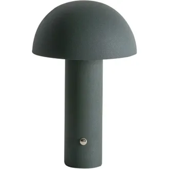 Beliani Lampe de Table Moderne en M&eacute;tal Fer LED Sans Fil Int&eacute;rieur Ext&eacute;rieur Forme Champignon Vert Fonc&eacute; Bojo