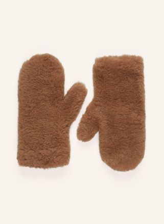 Max Mara Kamelhaar-F&auml;ustlinge Ombrat braun