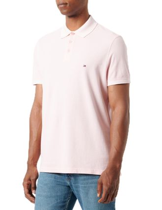 Tommy Hilfiger Garment DYE REG Poloshirt für Herren, Rosa (rosa Farbton), XS