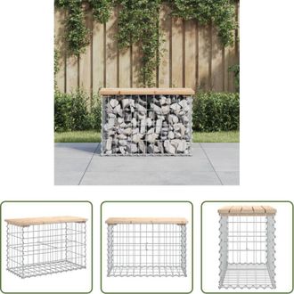 vidaXL vidaXL Banc en gabion - Banc de jardin design de gabion 63x31,5x42cm bois massif de pin