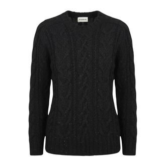 P.A.R.O.S.H. Ladybril Cable Knit Sweater - - Knitwear - Damen - Schwarzk - S