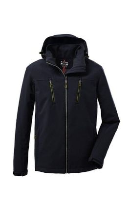 Killtec Softshelljacke mit abzippbarer Kapuze (Fleecefutter, wasserabweisend) 00920 schwarz