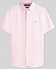 Tommy Hilfiger Regular Fit Kurzarmhemd aus reinem Leinen