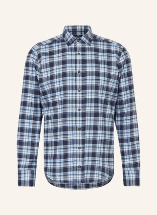 Strokesman's Strokesmans Flanellhemd Regular Fit blau