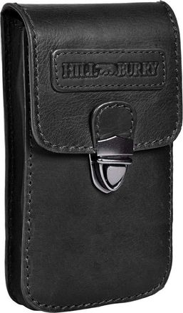 Hill Burry Gürteltasche aus Leder mit Steckverschluss HB4054 (Schwarz)