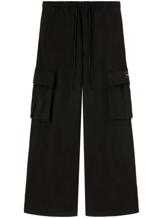 Palm Angels Cargohose mit weitem Bein - Schwarz