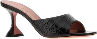 Amina Muaddi Shinycoffee Mule - Brown