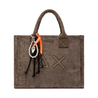 Sun 68 Cali Midi Bag Velvet - Femme - Sacs - Brun - Taille: ONE Size