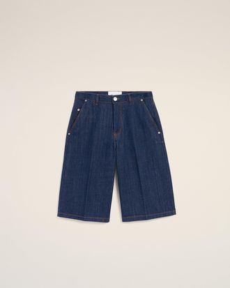 Ami Bermuda Loose Bleu en Coton Bleu - 26 - Homme