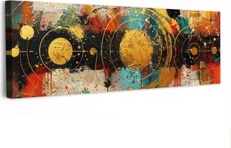 MuchoWow &copy; Leinwandbild XXL 150x50 cm Gro&szlig;e Dekoration Wohnzimmer Pictures Wall Decoration Living Room Wohnungs Moderne Bild Panorama Leinwand Abstrakte Kunst 