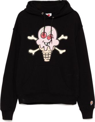 Icecream Hoodie mit Logo-Print - Schwarz