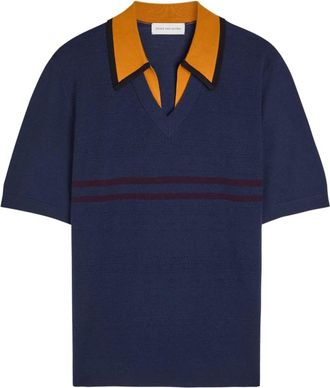 Dries Van Noten Homme, Tops, Bleu, Taille: XL Molar Polo