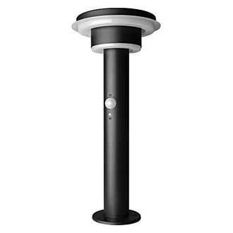 Ledvance Lampadaire solaire à double cercle Endura Style, acier inoxydable, 6 W, noir, taille unique