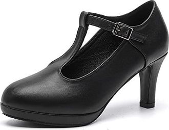 Dadawen Mary Jane Femme Classique lanière en t Confort Escarpin Plate-Forme Noir 43