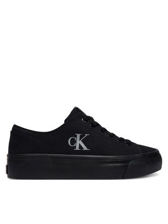 Calvin Klein Sneakers Vulc Flatform Low Canvas Mg YW0YW01763 Schwarz