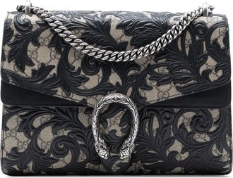 Gucci Black Medium GG Supreme Arabesque Dionysus Shoulder Bag