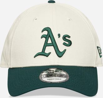 New Era Oakland Athletics Colour Block 9FORTY Adjustable Cap Cream