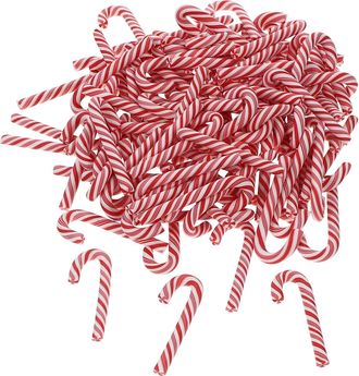 DOITOOL 100 Stück Miniatur Weihnachts Zuckerstangen aus Kunstharz 31 X 12cm Selbstgemacht Dekoration für Schmuck Handyhüllen und Bastelprojekte Festliches Rot