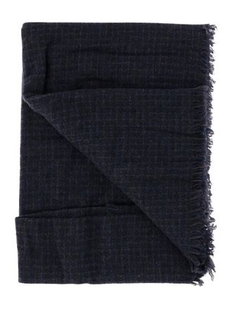 Faliero Sarti écharpe à bords frangés - Bleu