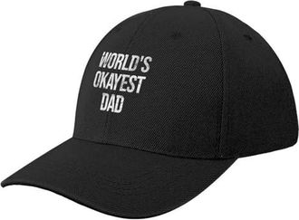 Generic Casquette de baseball World s Okayest Dad Casquette de baseball Chapeau de soleil pour enfants Casquette de rugby Golf Casquette pour homme femme Cade