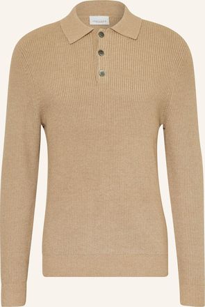 Profuomo Profuomo Strick-Poloshirt beige
