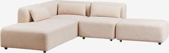 Sklum Sklum - 3-teiliges modulares Ecksofa mit Chaiselongue links und Fogler-Hocker