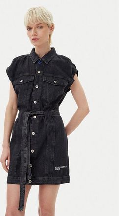 Karl Lagerfeld Jeanskleid A2W13023 Grau Regular Fit