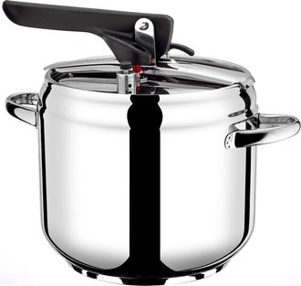 Pintinox Pintinox Schnellkochtopf Serie First aus nickelfreiem Edelstahl, induktionsgeeignet, mit 4 Sicherheitssystemen, 5 Liter