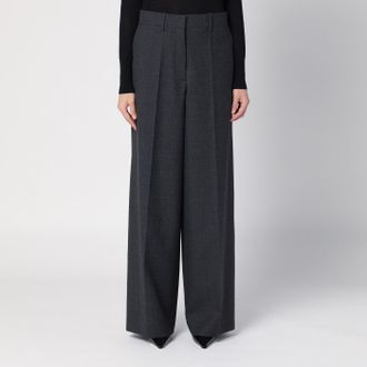 Givenchy Dunkelgraue weite Hose aus Wolle