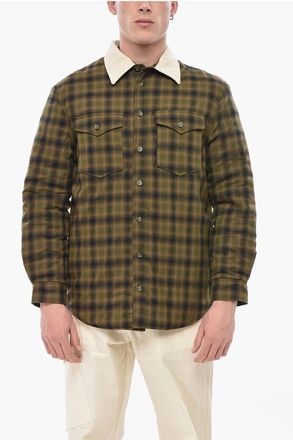 Isabel Marant Padded Checked Jacket with Velour Collar size Xs