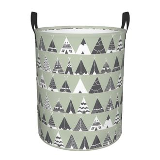 Generic Sommerzelt Korb W&auml;sche Rund W&auml;schek&ouml;rbe Mit Henkel W&auml;schetonne F&uuml;r Lagerung W&auml;schesack Kleidung