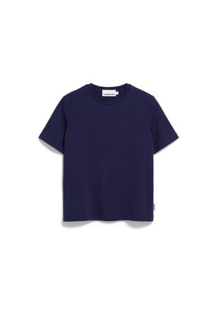 Armedangels Damen T-Shirt aus Bio-Baumwolle LUALAA Regular Fit Tinted Navy