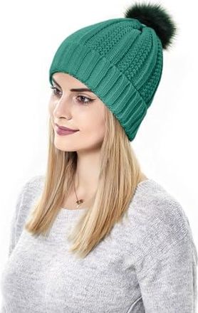 Generic Bonnet Femme Hiver Bonnet Femme Chapeau Femme Hiver Confortable Classique - Tricot &Eacute;pais Douillet Hiver, Style Ample Et Chaud, Parfait pour Journ&eacute;es F