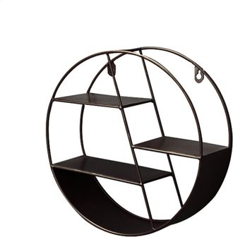 Generic Runde Wandregal - Wandhalterung montiert, rundes schwimmendes Regal, schwimmende Wandregal, Metallwandregal, Metall h&auml;ngende Regal Dekoration f&uuml;r Schl