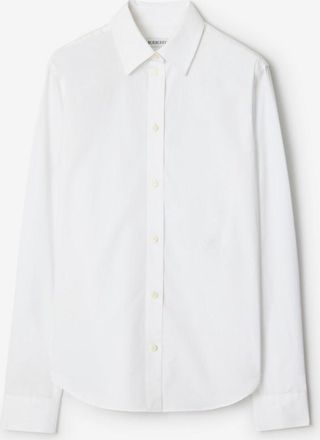 Burberry Chemise habill&eacute;e droite en popeline de coton, Size: 02