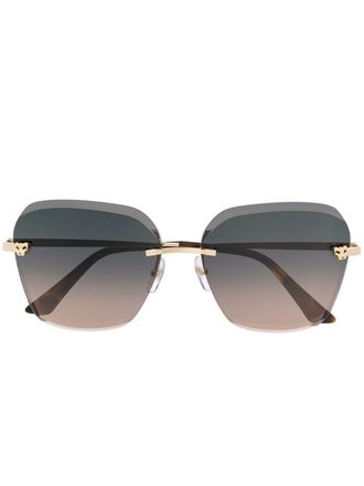 Cartier lunettes de soleil Panth&egrave;re - Vert