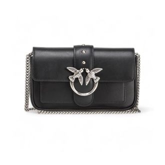 Pinko Pinko, Femme, Sacs, Noir, Taille: ONE Size Mini Pochette en Cuir