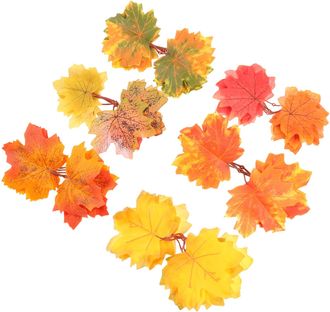 Garneck 30 Stück Simulierte Ahornblattdekoration Künstliche Blattdekoration Blätter Im Freien Herbstlaub Für Ahornblatt Fallen Ahornblatt-Girlande Fallen Ernt