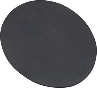 NKlaus 10x8cm Kerzenteller oval Aluminium schwarz Kerzenhalter Untersetzer Tischdeko Gebürstet - Design 10386