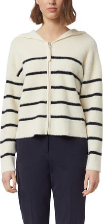 Comma Kuscheliger Ringelcardigan mit Kapuze