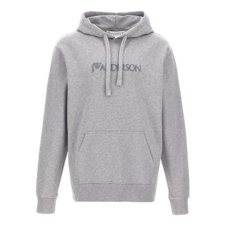 J.W.Anderson Logo Embroidery Hoodie - - Sweatshirts & Hoodies - Damen - Grau - M