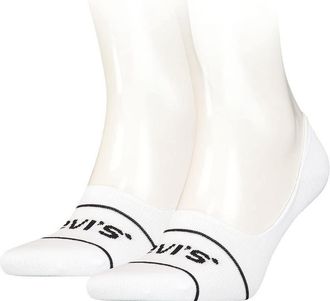 Levi's Unisex Footie Socks, White, 43/46